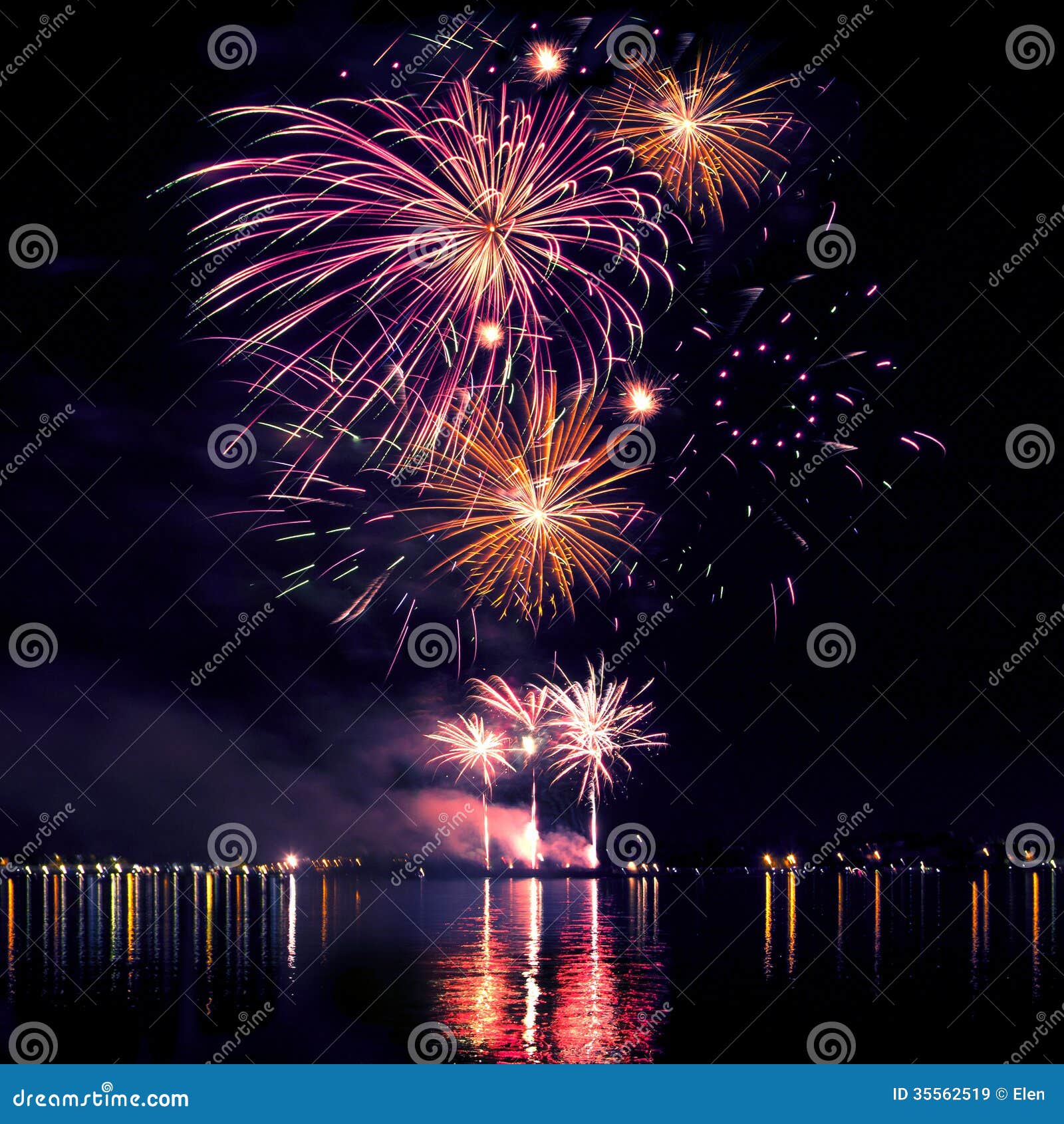 Celebratory Bright Firework Stock Image - Image of glowing, fantastic ...