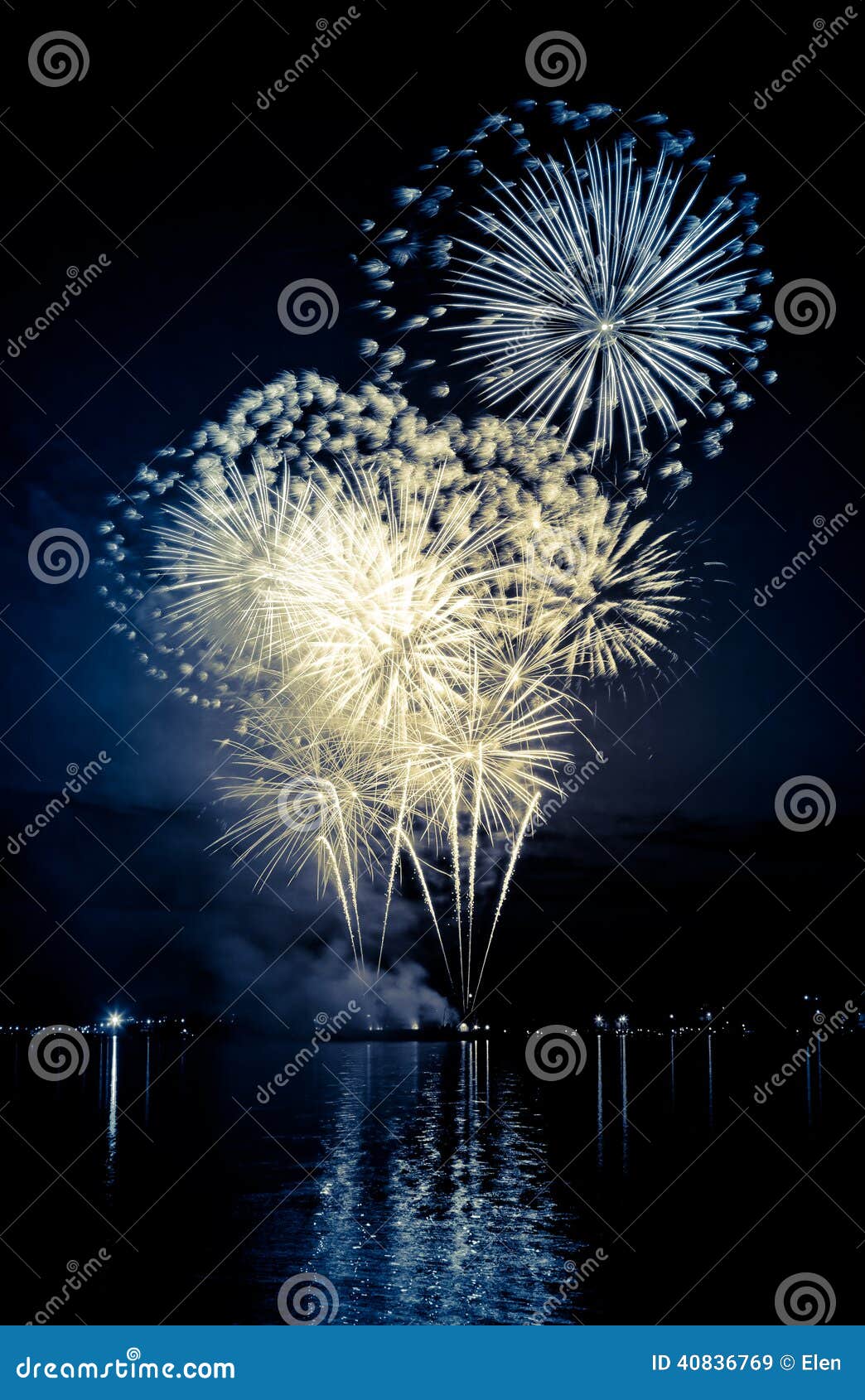 Celebratory Bright Firework in Sky Stock Image - Image of fireworks ...
