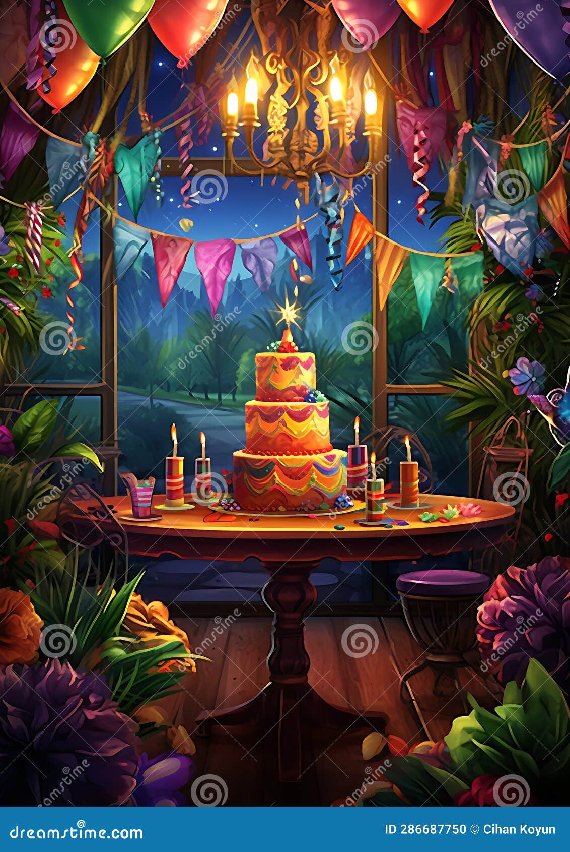 Celebratory card artwork stock illustration. Illustration of drawn ...