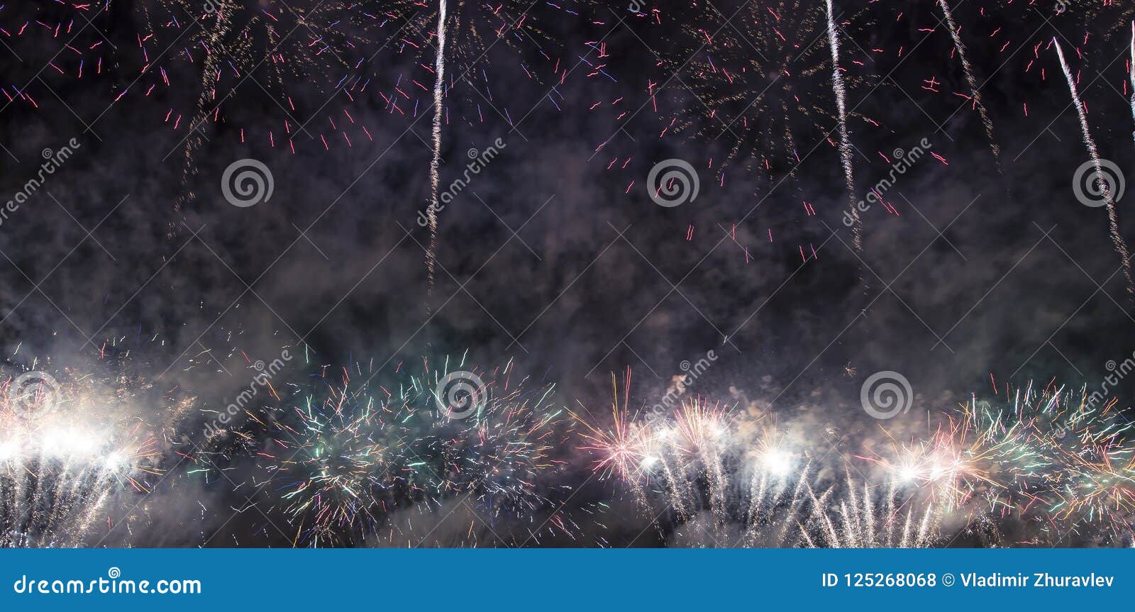 Celebratory Colorful Fireworks Exploding in the Skies Stock Photo ... Celebratory Colorful Fireworks Exploding in the Skies Stock Photo ...