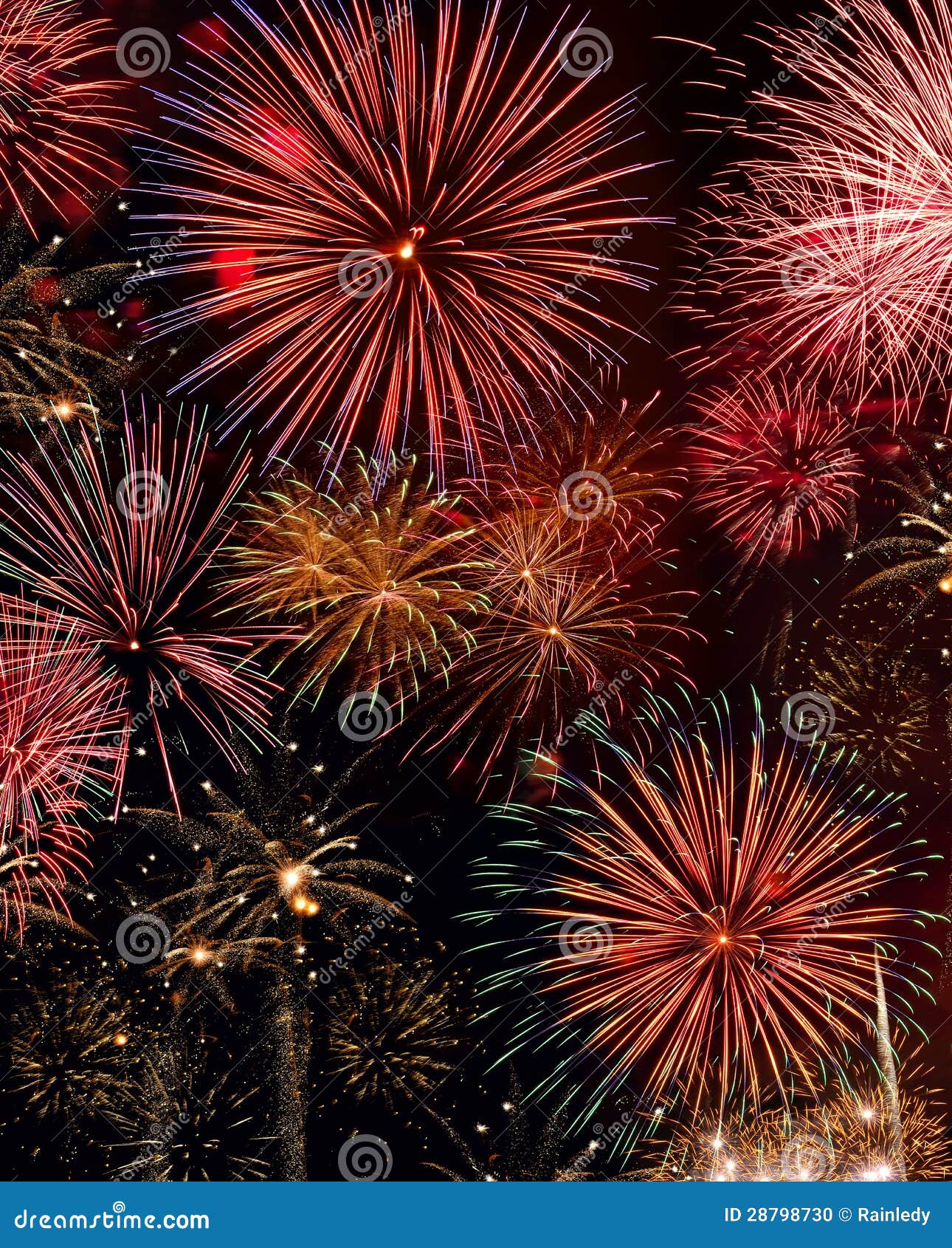 Celebratory fireworks stock photo. Image of happiness - 28798730