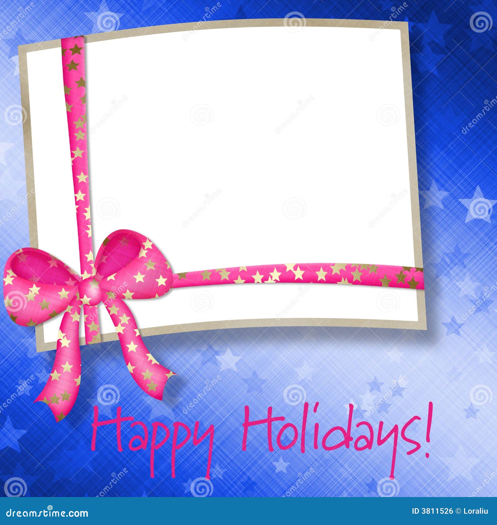 Celebratory Frame with a Bow Stock Illustration - Illustration of ...