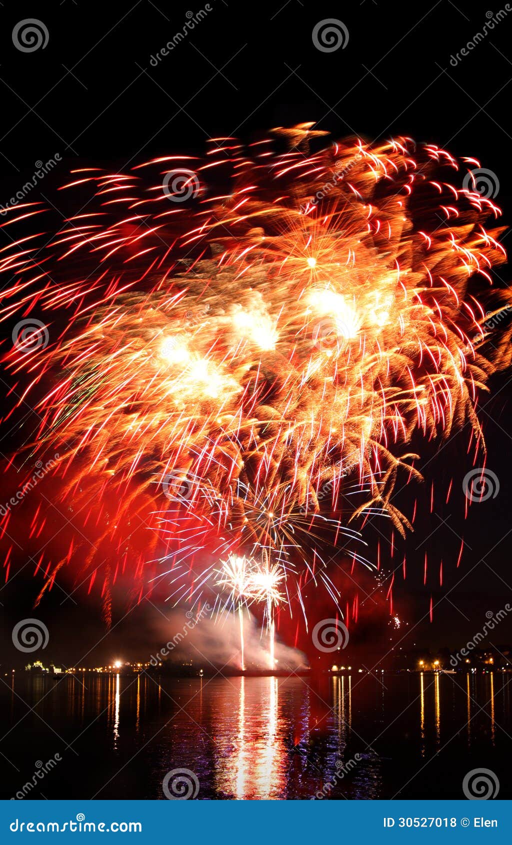 Celebratory red firework stock photo. Image of holiday - 30527018