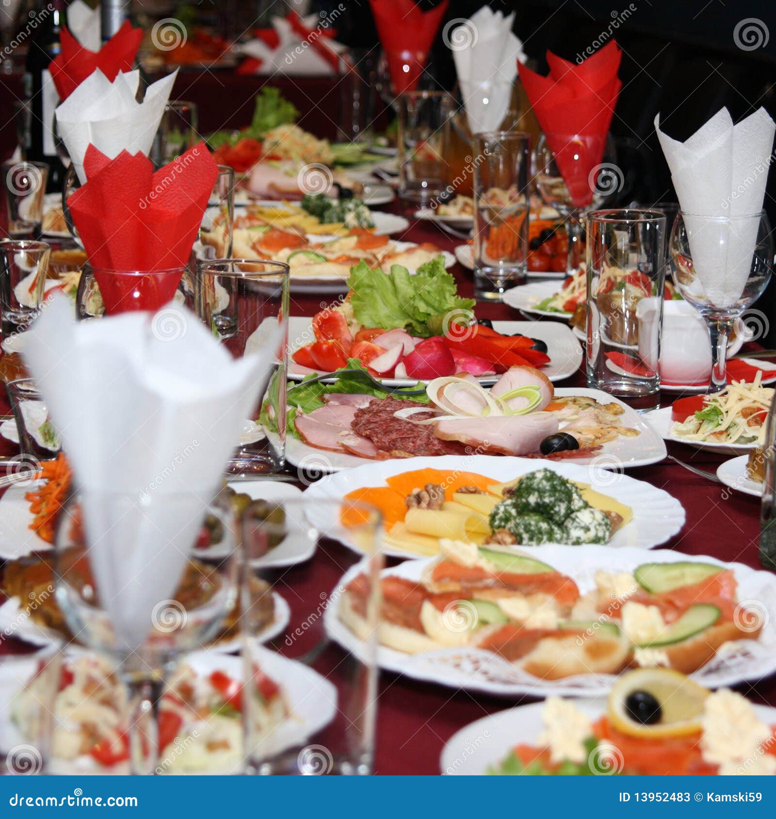 Celebratory table stock image. Image of meat, fresh, appetizing - 13952483