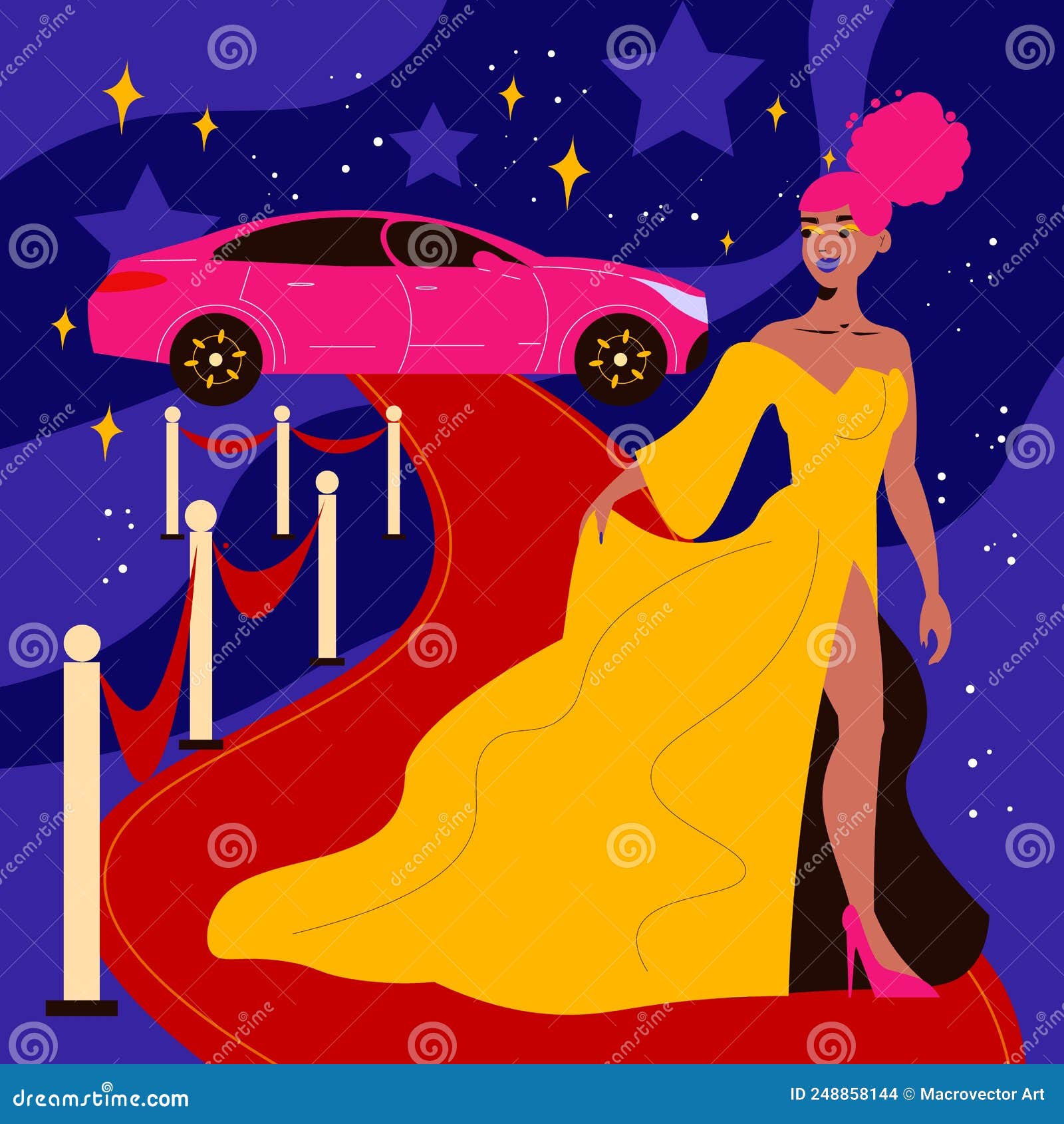 Celebrities And Awards Background Vector Illustration | CartoonDealer ...