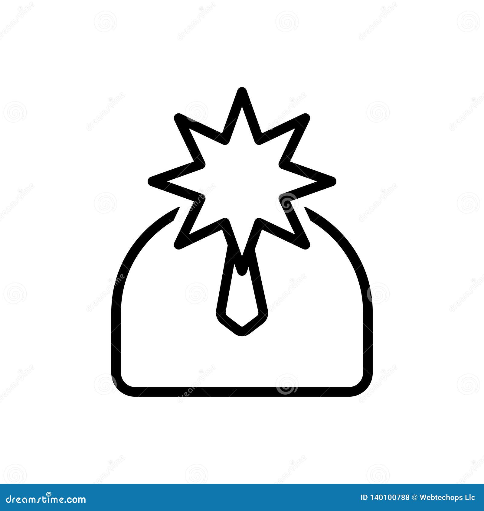 Black Line Icon for Celebrity, Repute and Fame Stock Vector ...