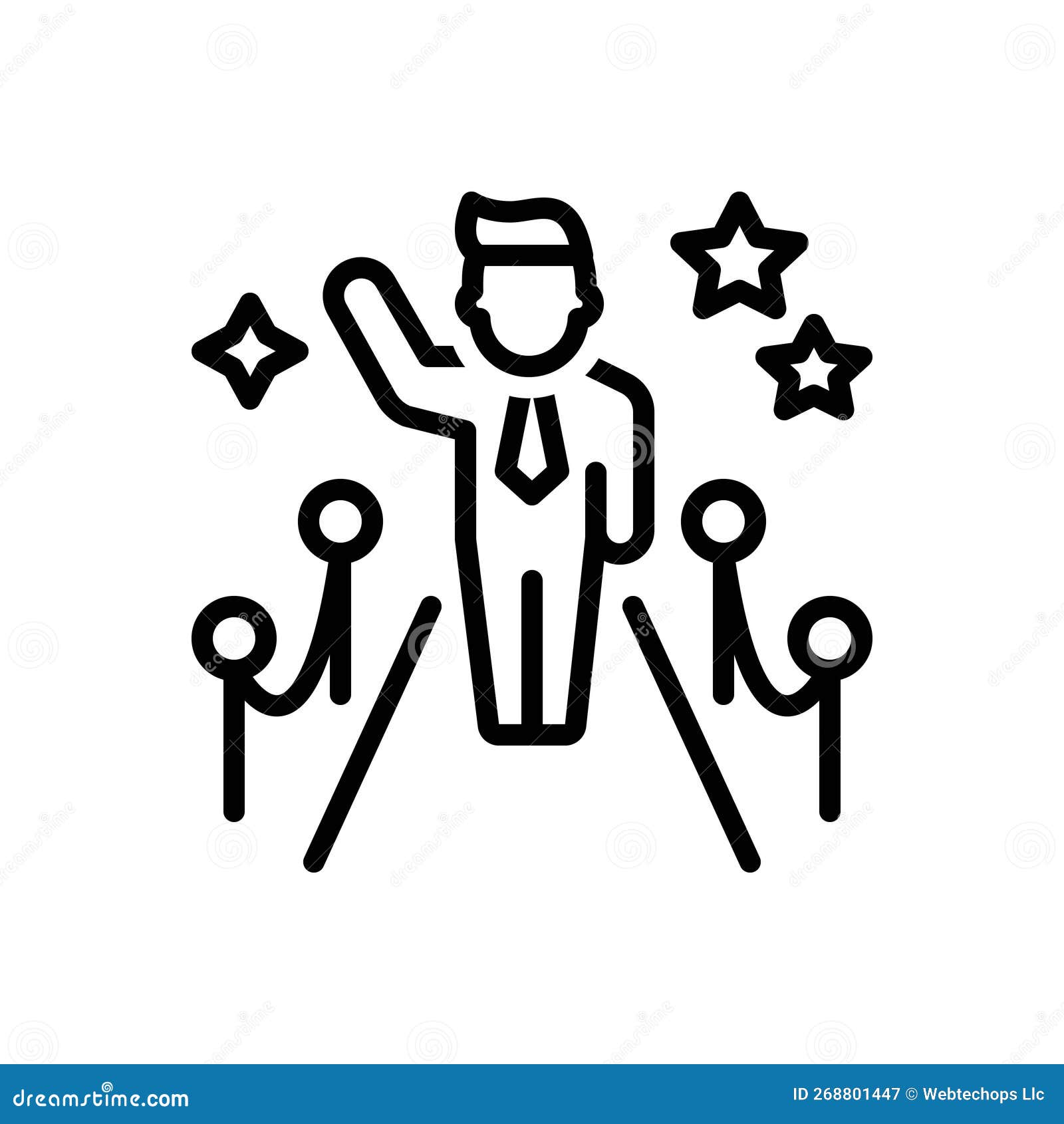 Black Line Icon for Celebrity, Figure and Superstar Stock Illustration ...