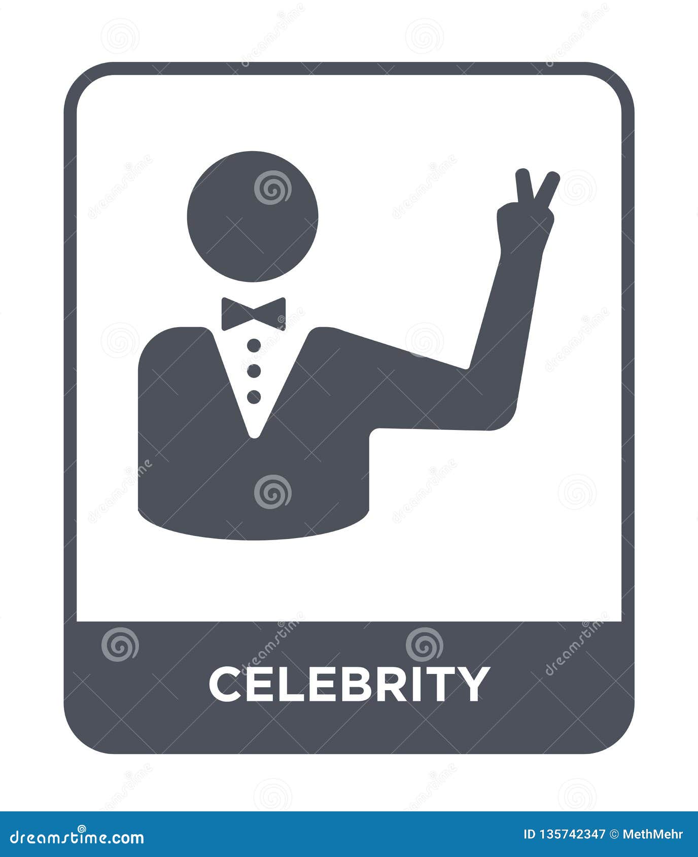 Celebrity Icon In Trendy Design Style Celebrity Icon Isolated On White