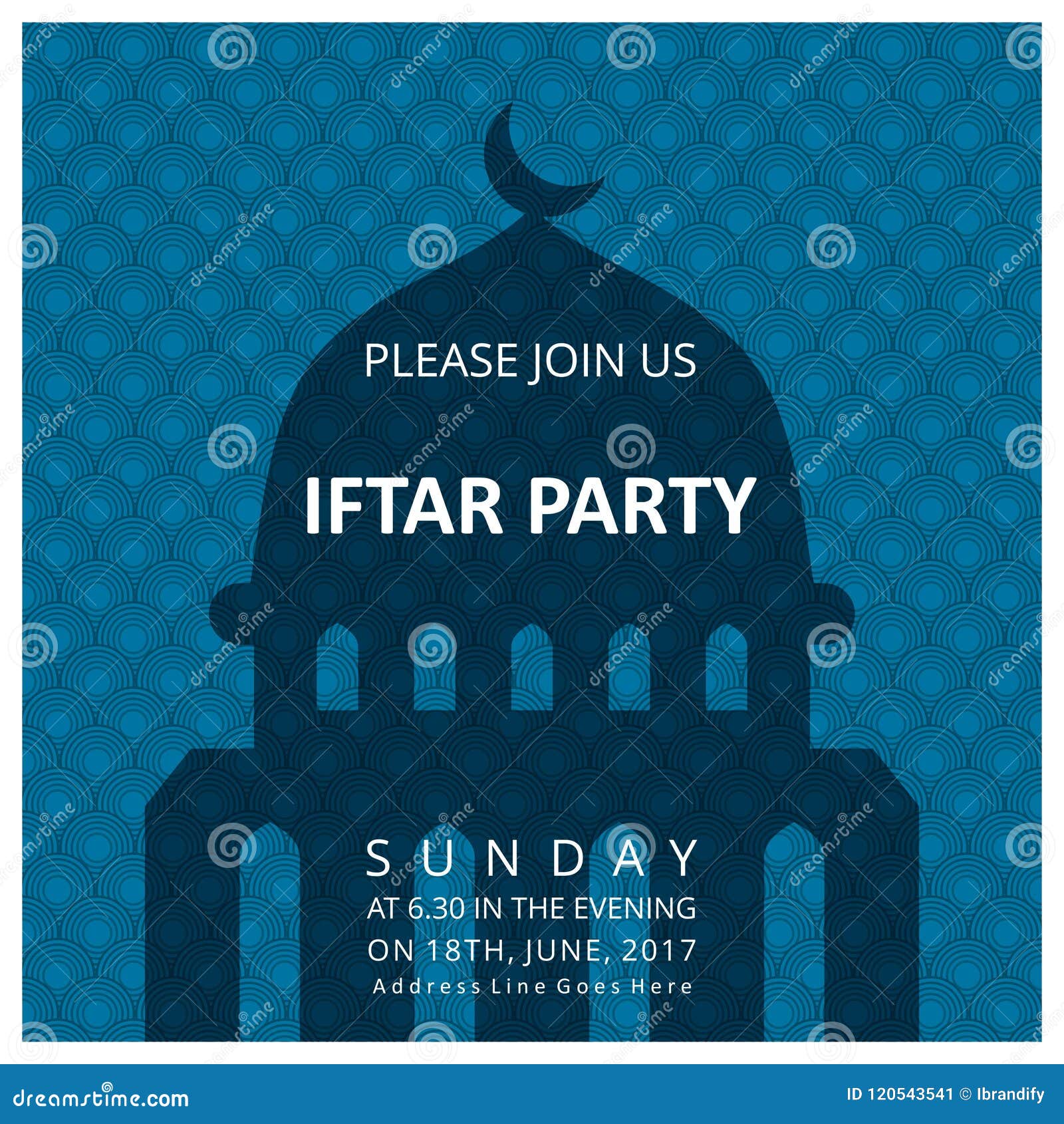 Masjid Silhouette With Moon Vector Illustration | CartoonDealer.com ...