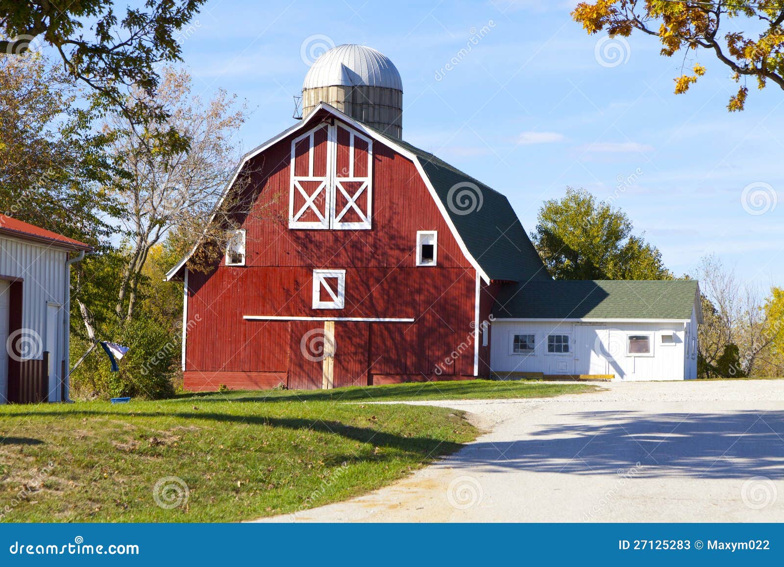 Celeiro Americano Tradicional Imagem de Stock - Imagem de colheita ...