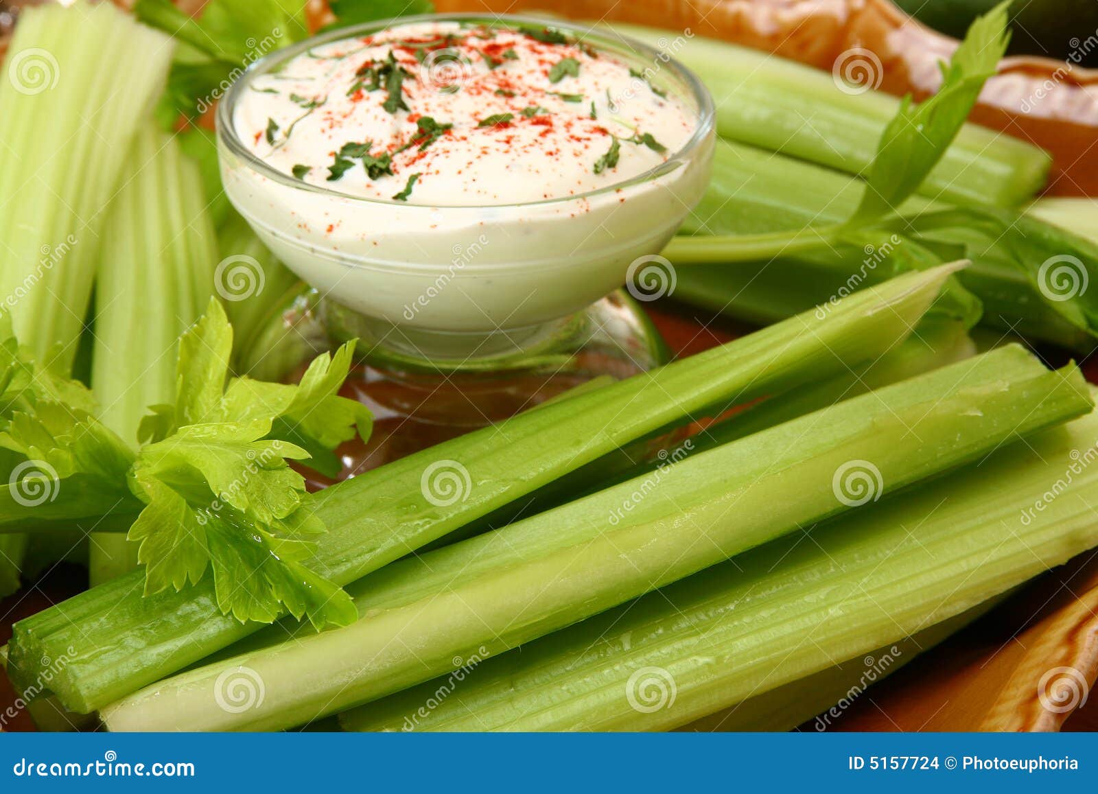 Celery and Dressing stock photo. Image of paprika, spear - 5157724