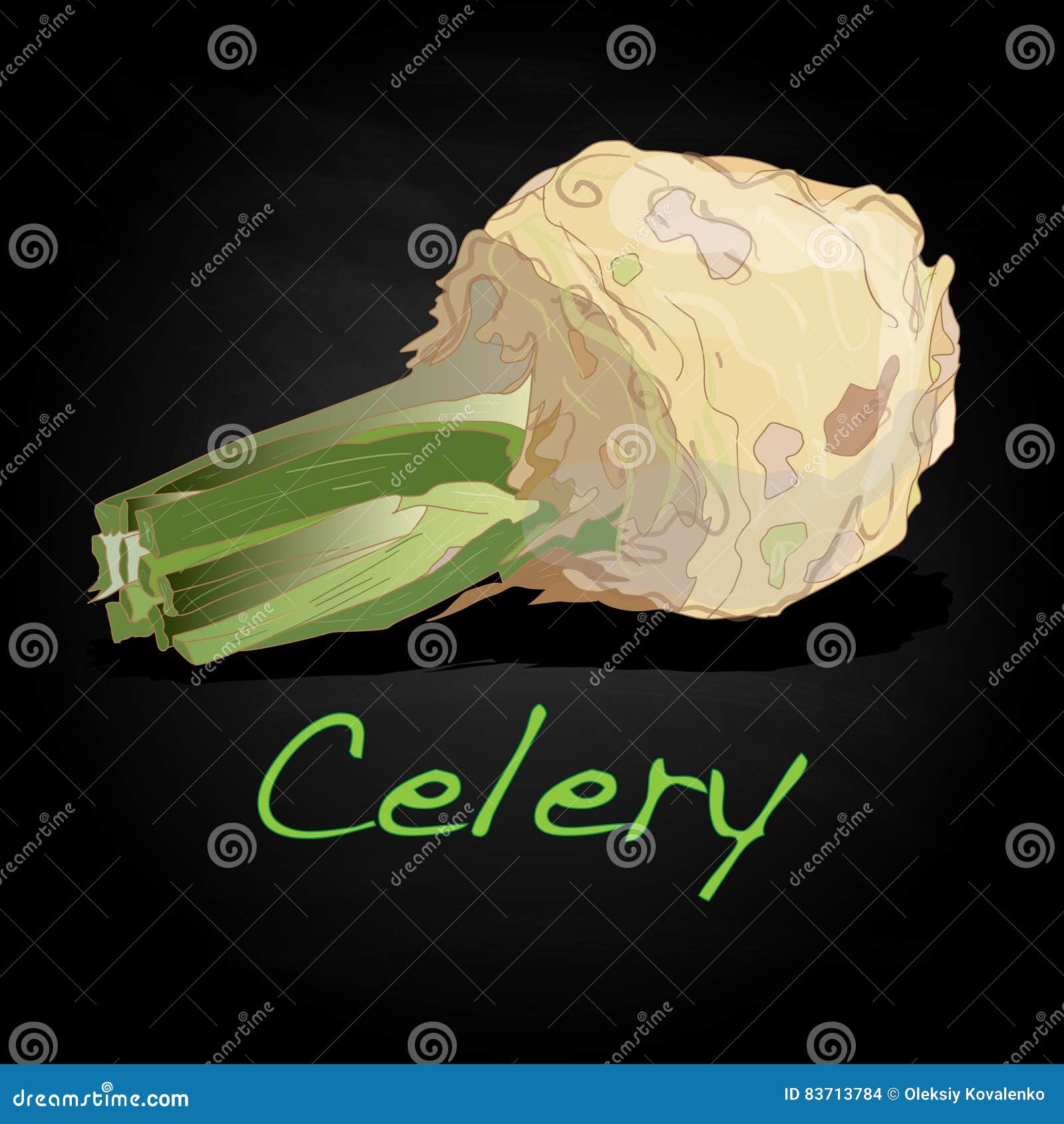 Celery vector illustration stock vector. Illustration of diet - 83713784