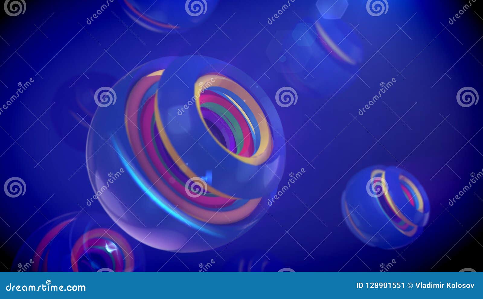 Celeste Spheres from Nested Objects Stock Illustration - Illustration ...