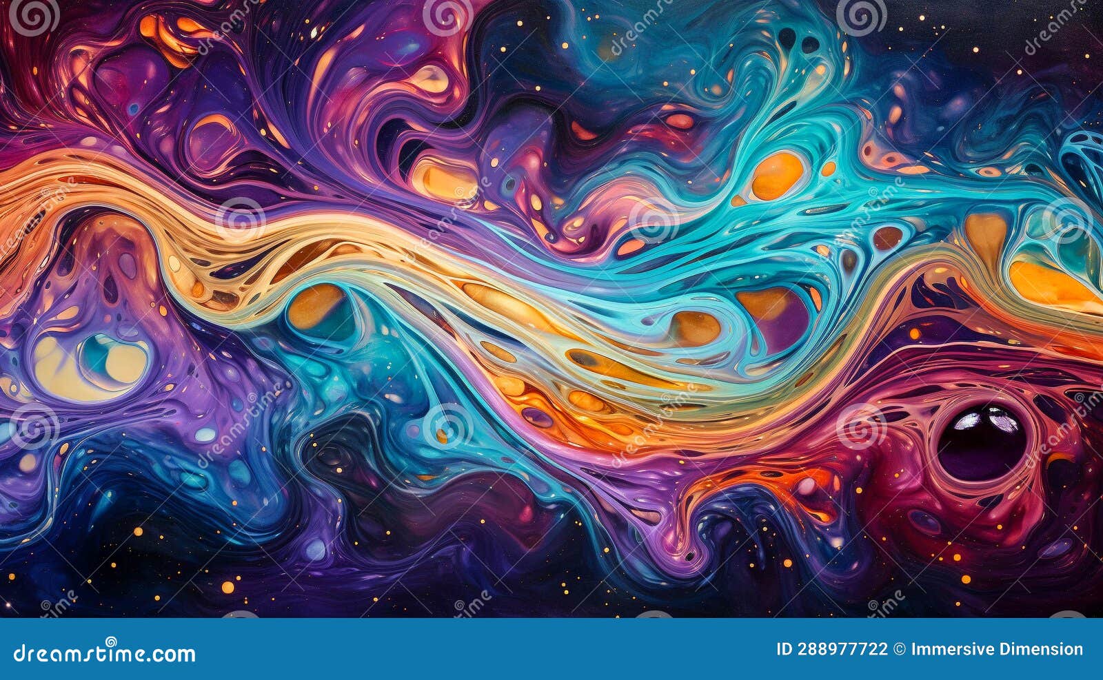 Celestial Astral Patterns. Distant Galactic Nebula Texture with Vibrant ...