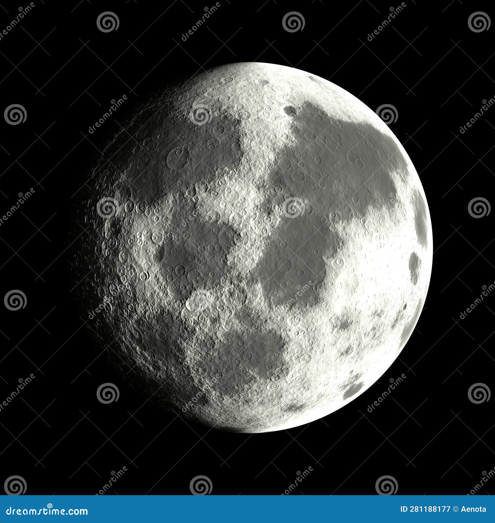 Celestial Body Moon Night Sky Stock Illustration - Illustration of ...