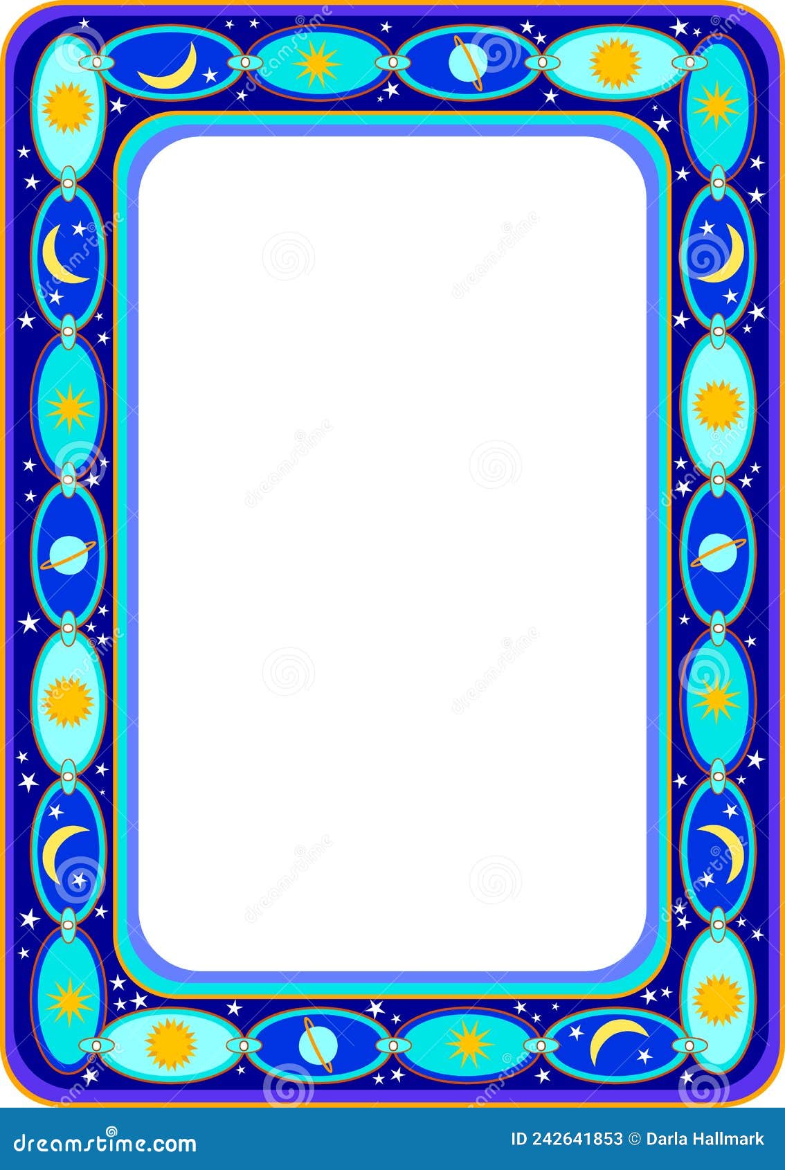 Celestial border design stock image. Illustration of cosmic - 242641853