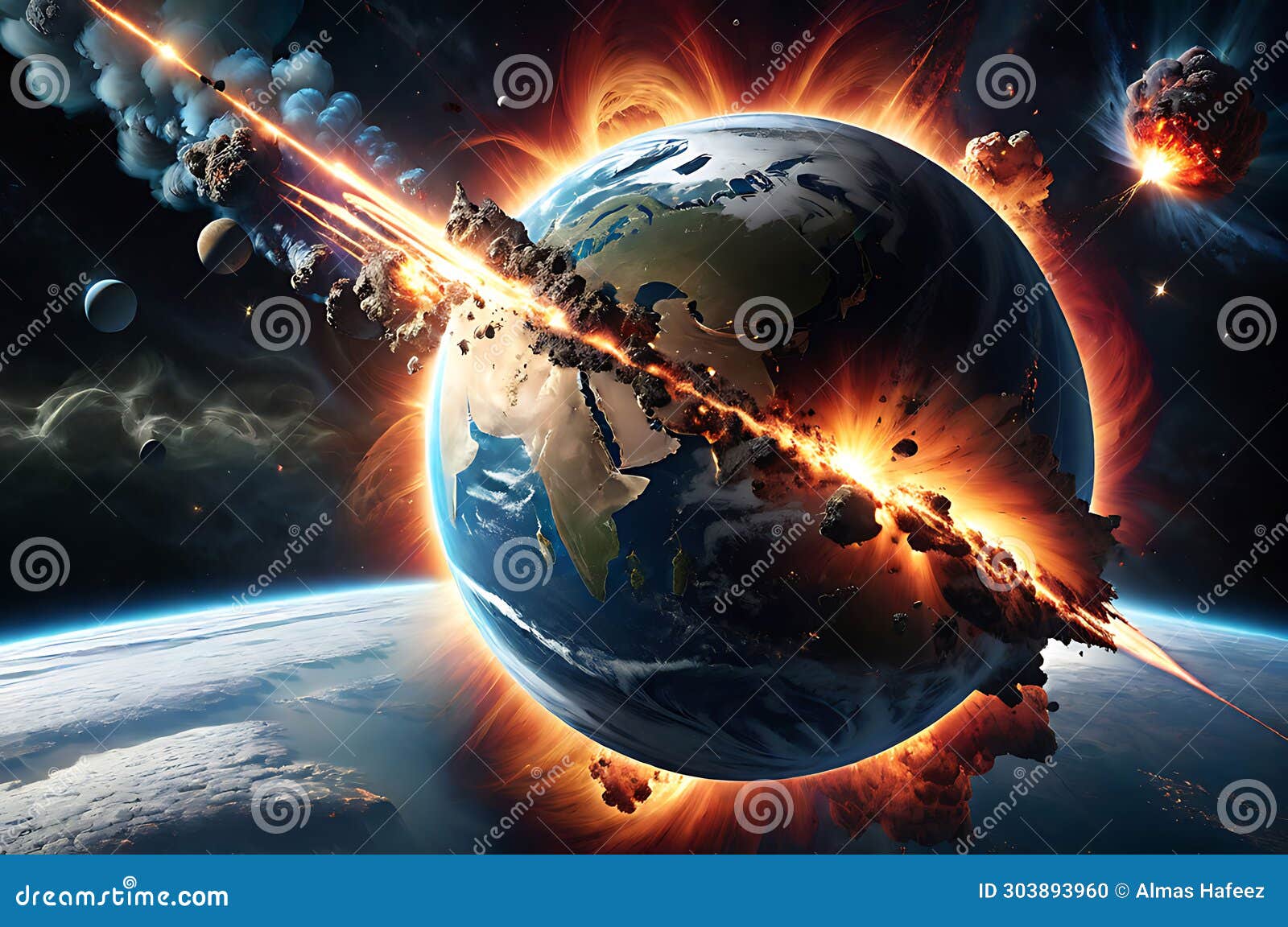 Celestial Catastrophe: Planet Earth Captured in the Exact Moment of a ...