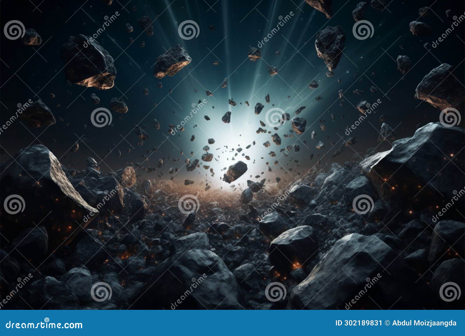 Celestial Chaos Unfolds with Rocks and Debris Soaring after Explosion ...