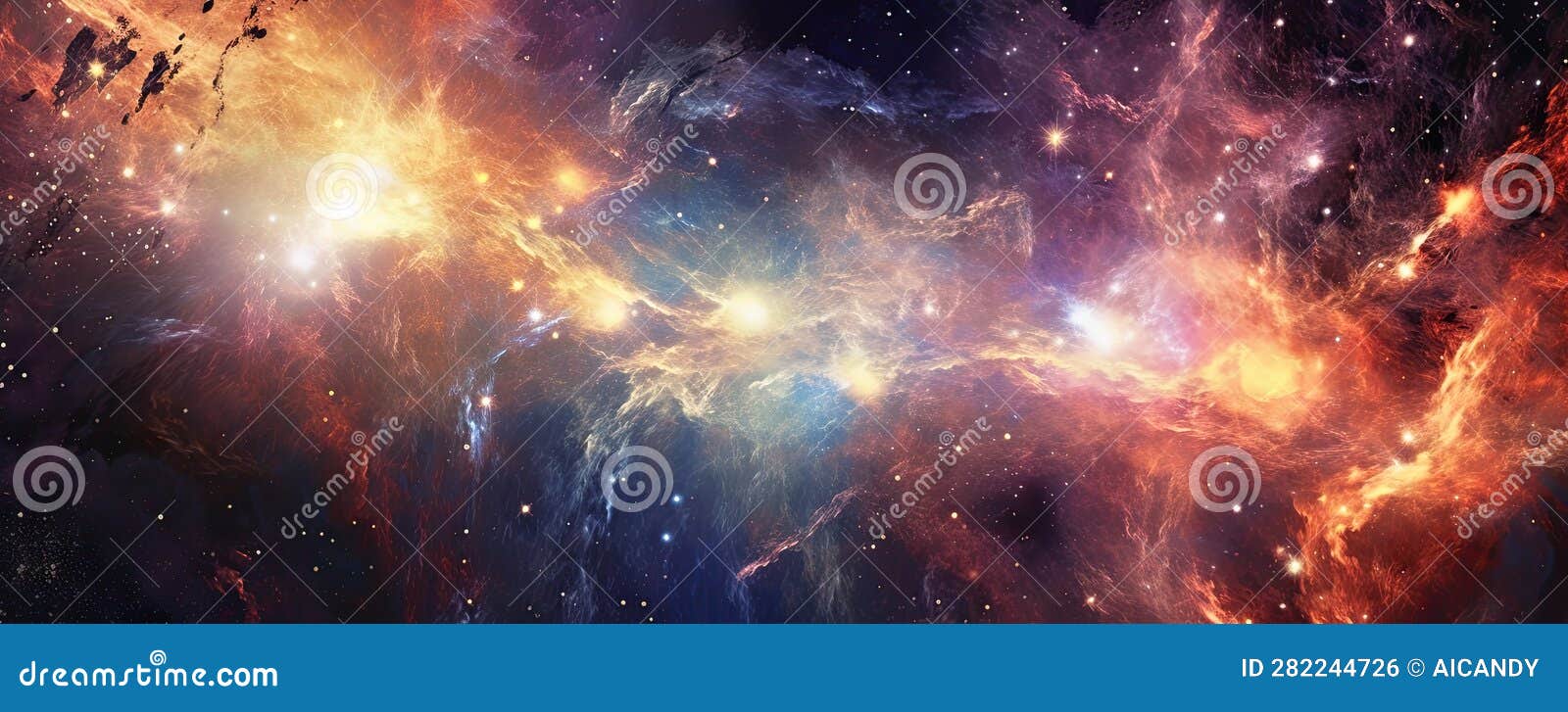 Celestial Collision of Stars and Galaxies, Exploding in a Dazzling ...