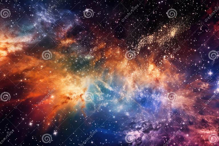 Celestial Collision of Stars and Galaxies, Exploding in a Dazzling ...