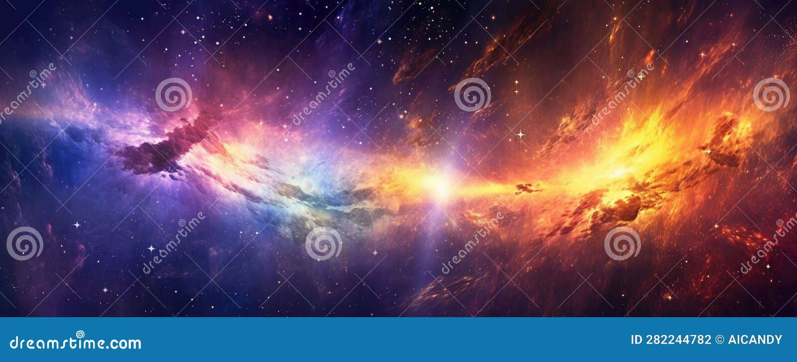 Celestial Collision of Stars and Galaxies, Exploding in a Dazzling ...