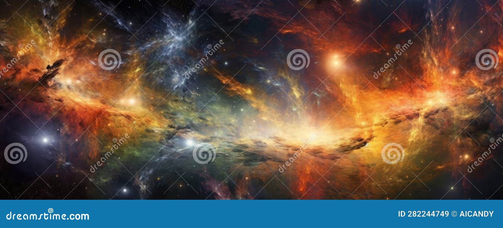 Celestial Collision of Stars and Galaxies, Exploding in a Dazzling ...