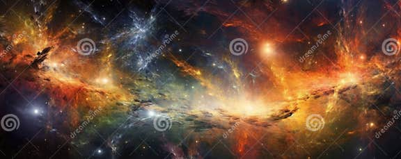 Celestial Collision of Stars and Galaxies, Exploding in a Dazzling ...