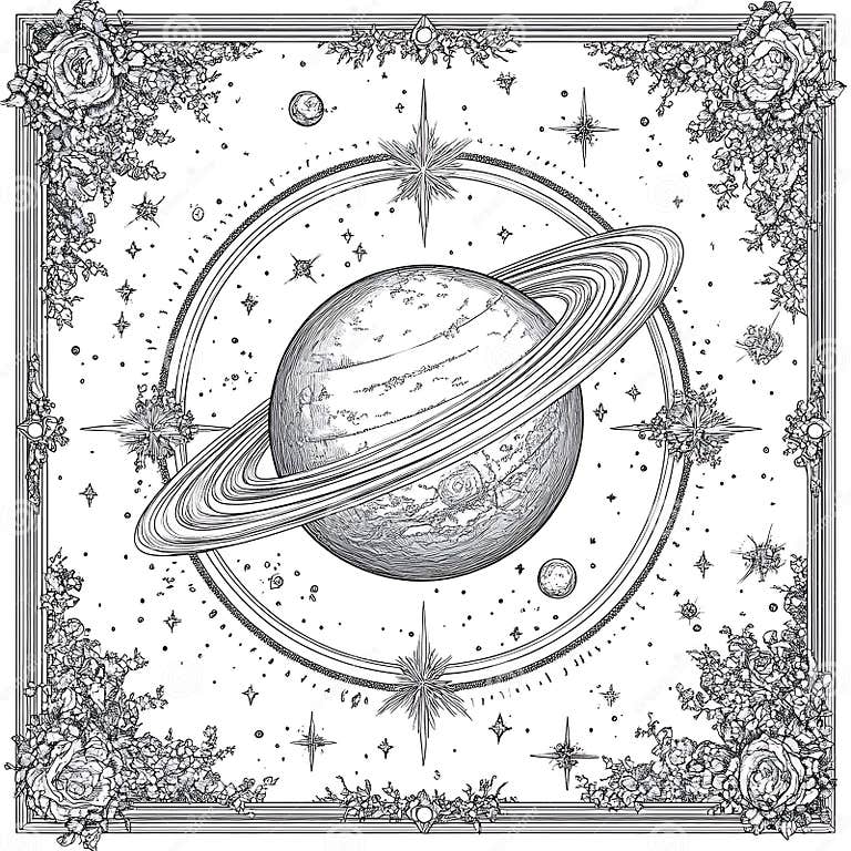 Celestial Coloring Book with Mesmerizing Designs Stock Illustration ...