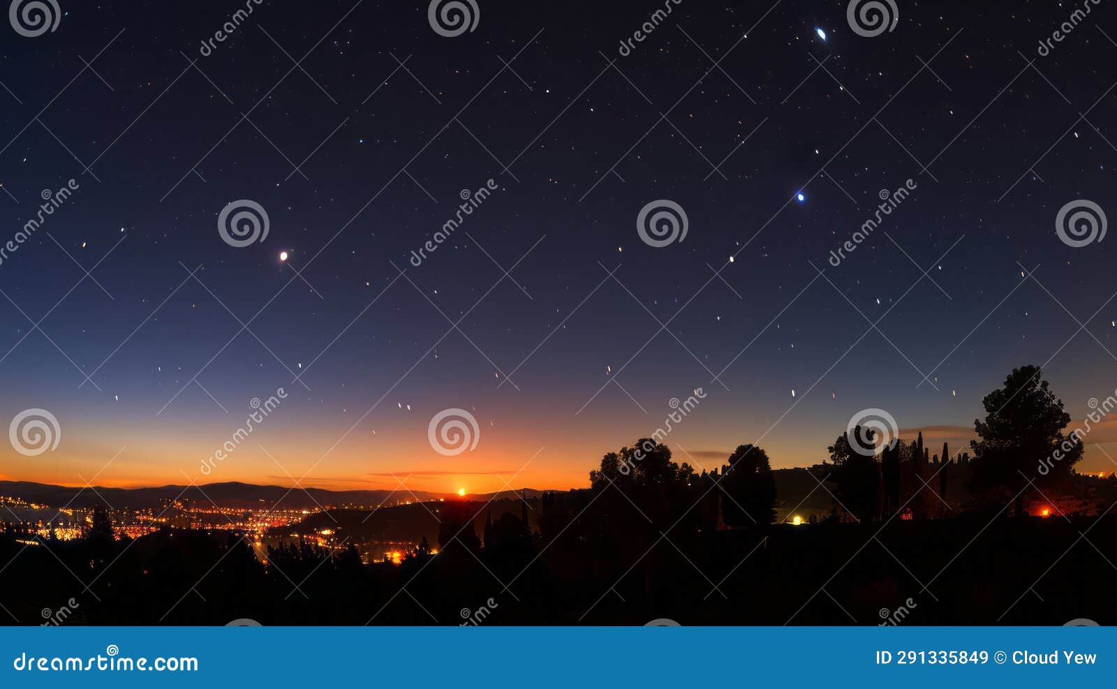 Celestial Conjunction, Planets Aligning In A Cosmic Dance, Starry ...