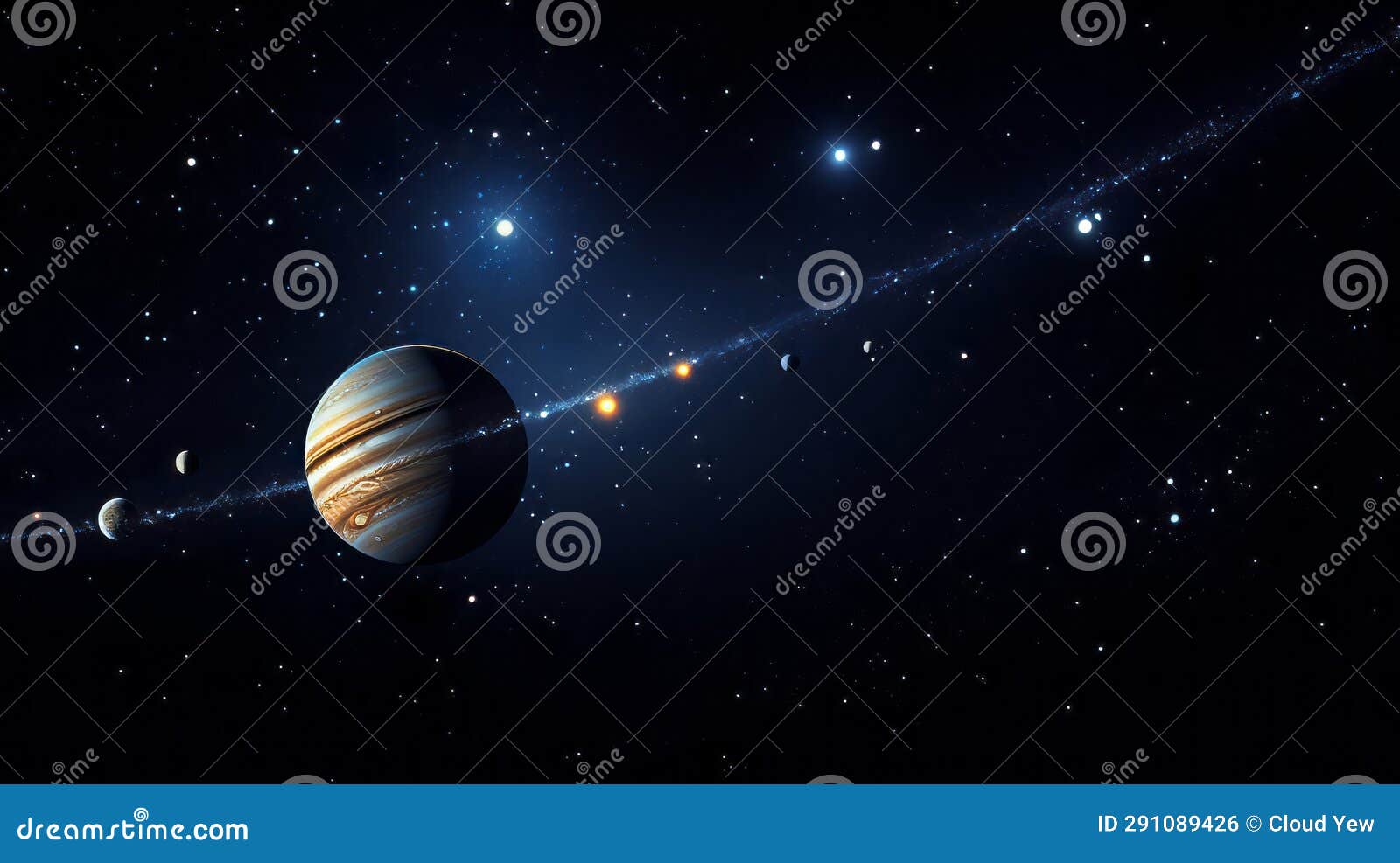 Celestial Conjunction Planets Night Sky Stock Photography ...