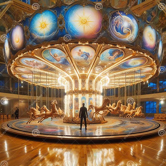Celestial Connection Carousel the Man is Connected To Celestial Stock ...