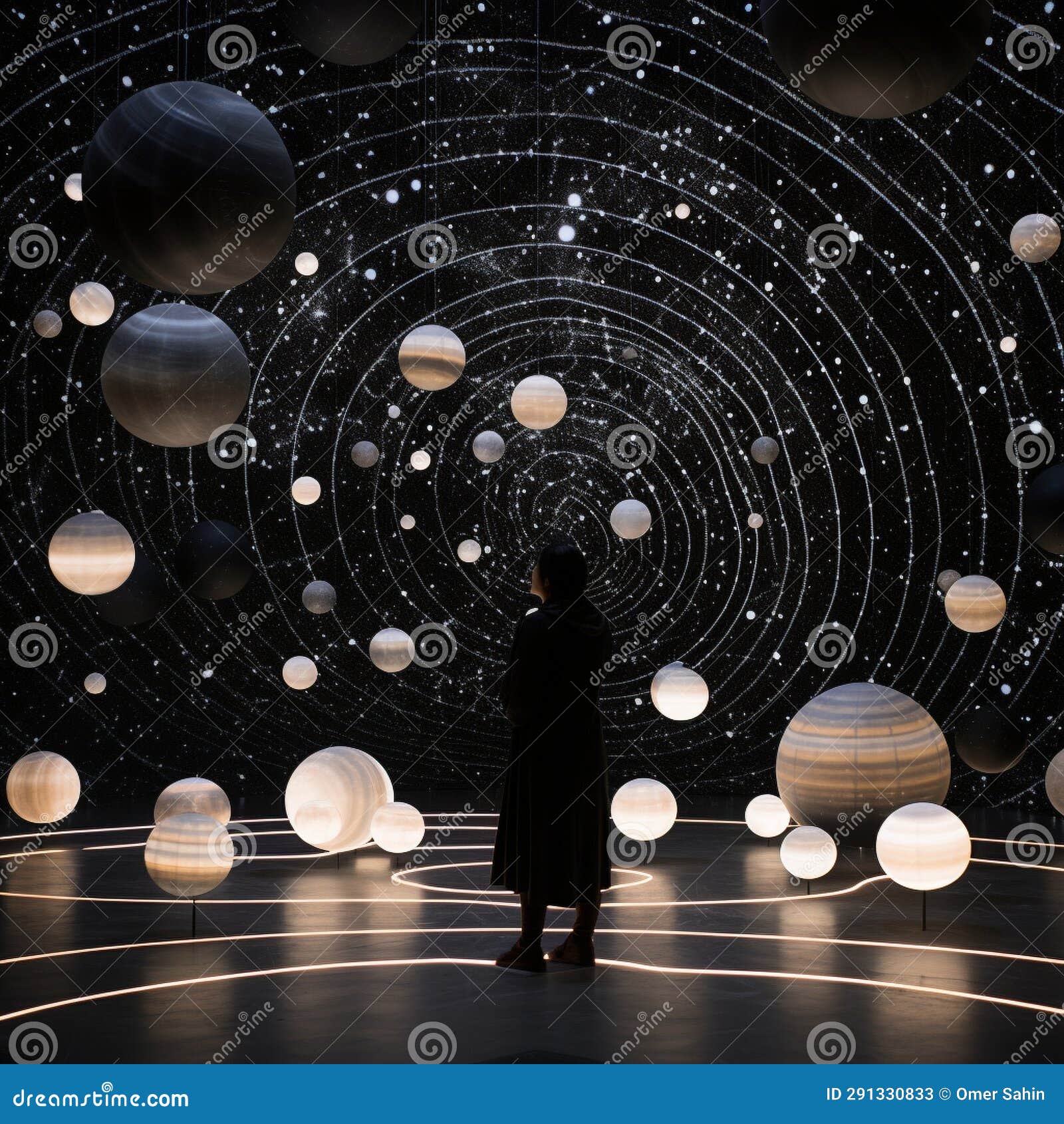 Celestial Convergence: Celestial Bodies Aligned in a Celestial Dance Stock Image - Image of ...