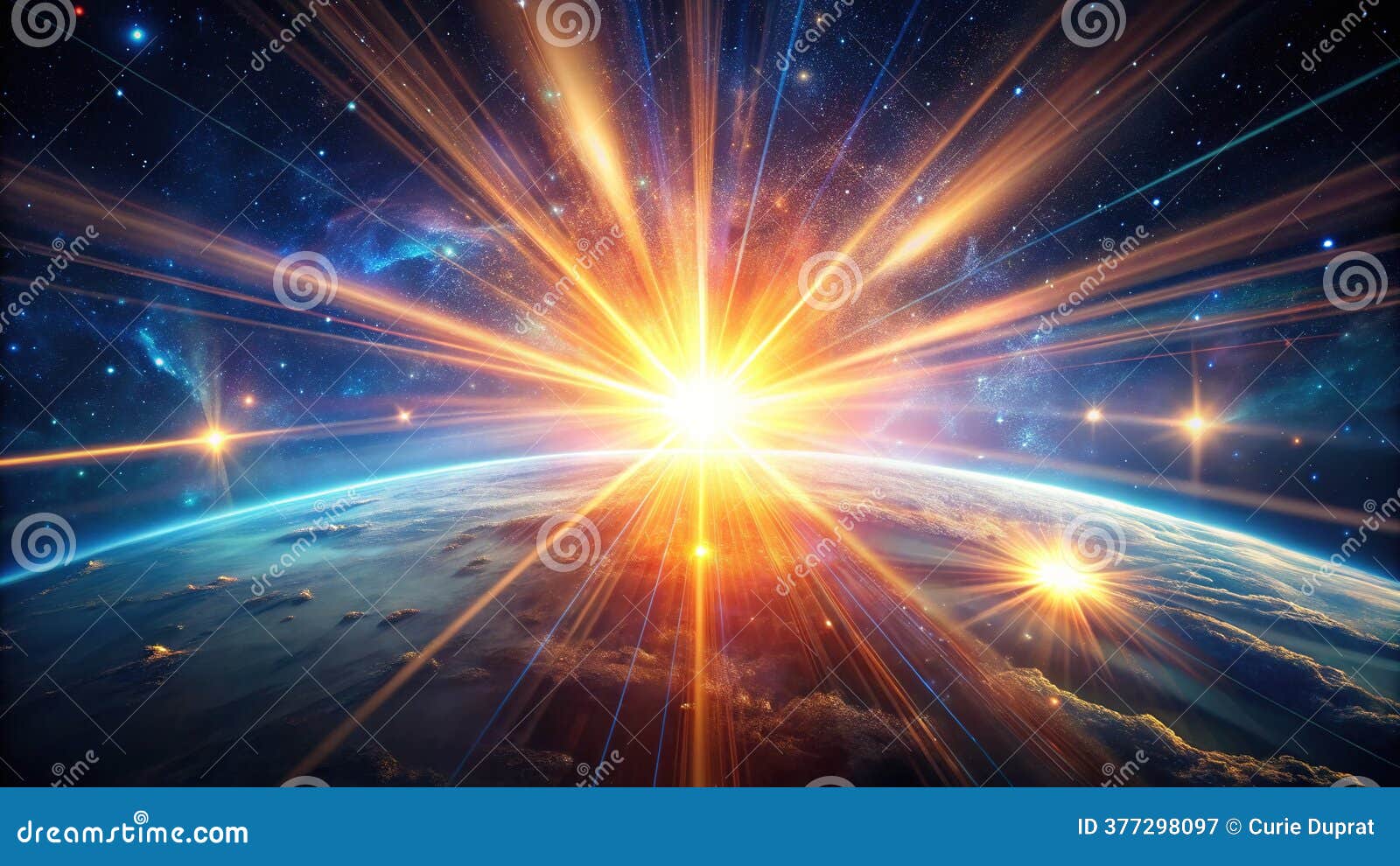 Celestial Convergence Radiant Light Rays Weaving Through The Cosmic ...