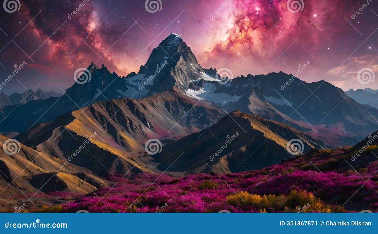Celestial Crests: an Adventure through Cosmic Elevations Stock Image ...