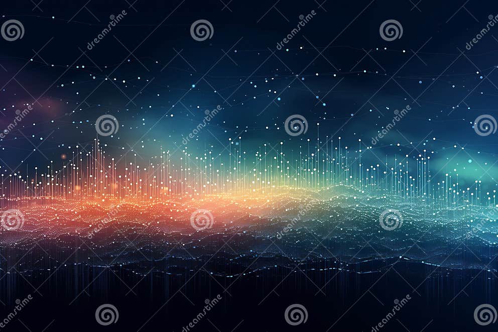 Celestial Data Horizon stock image. Image of innovation - 334288043
