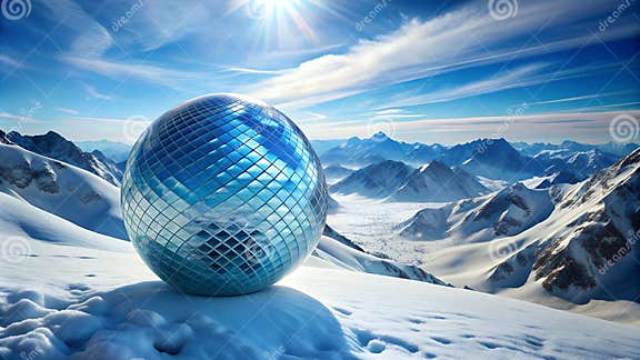 Celestial Dither: a Symphony of Blue and Winter Generative AI Stock ...