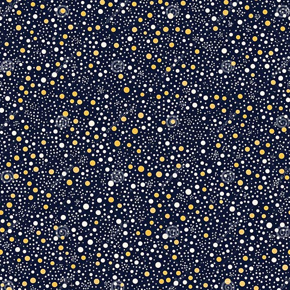 A Celestial Dot Pattern, with Tiny Glowing Circles among Twinkling Stars, Floating on a Deep ...