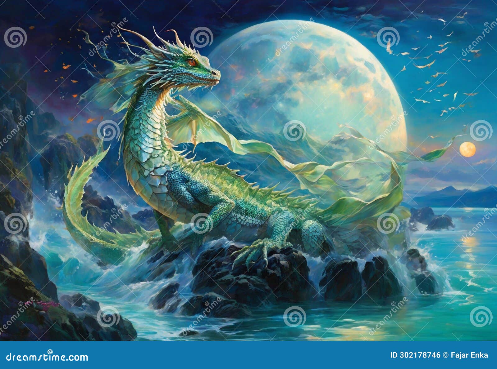 Celestial Dragon Emerges, Chinese New Year 2024 Stock Illustration - Illustration of emerges ...