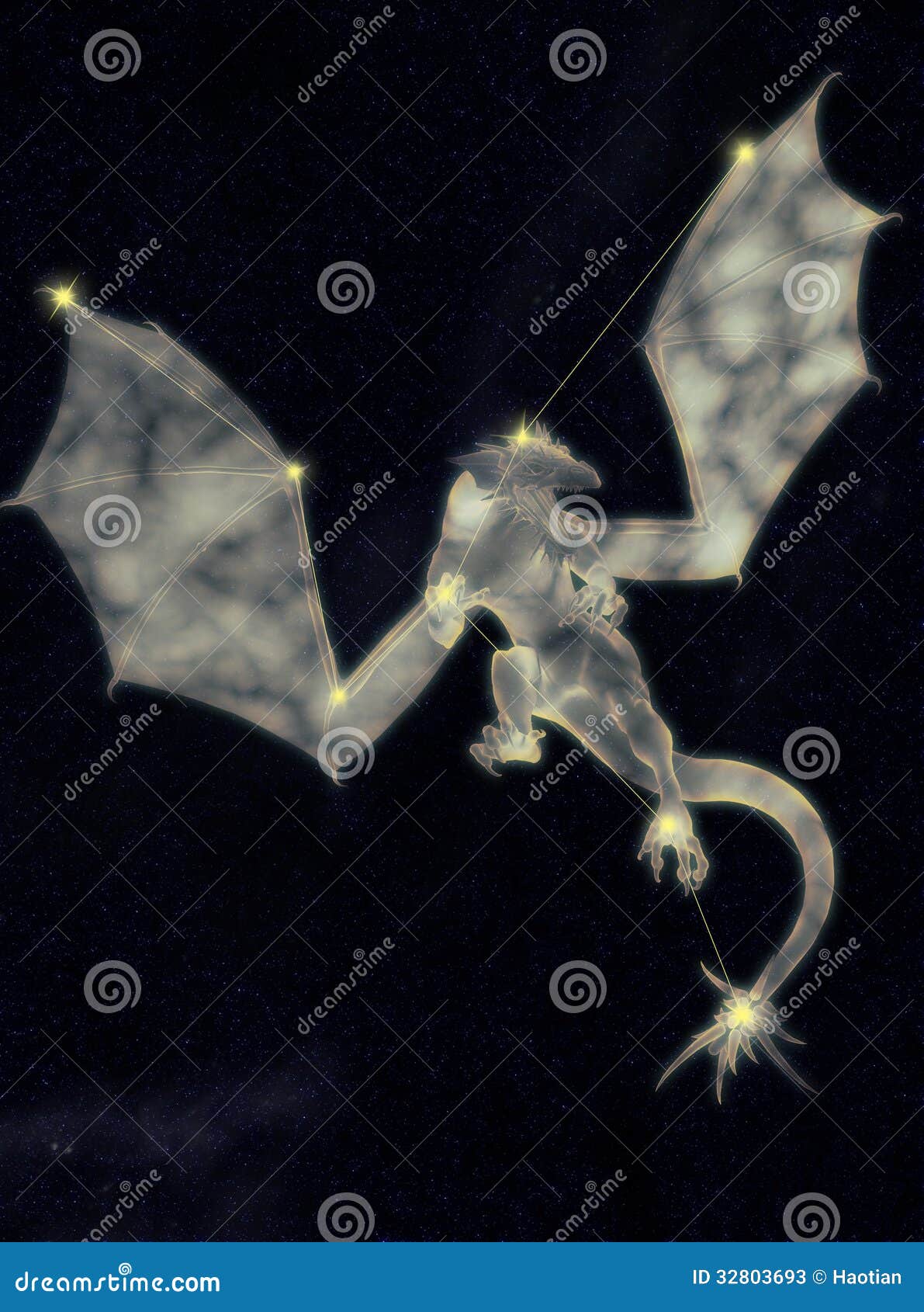 Celestial Dragon stock illustration. Illustration of beast - 32803693