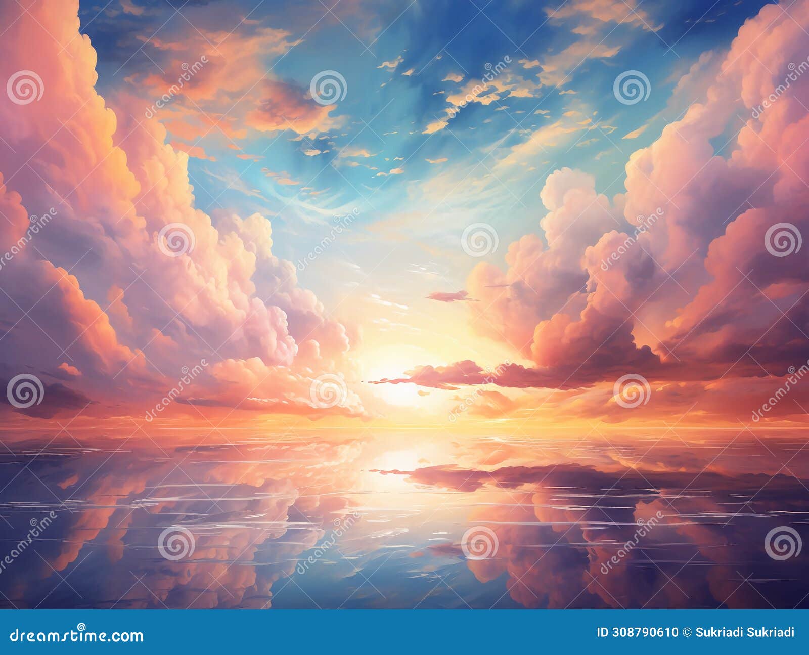 Celestial Dreams: Dreamy Sky-Themed PowerPoint Background Stock ...