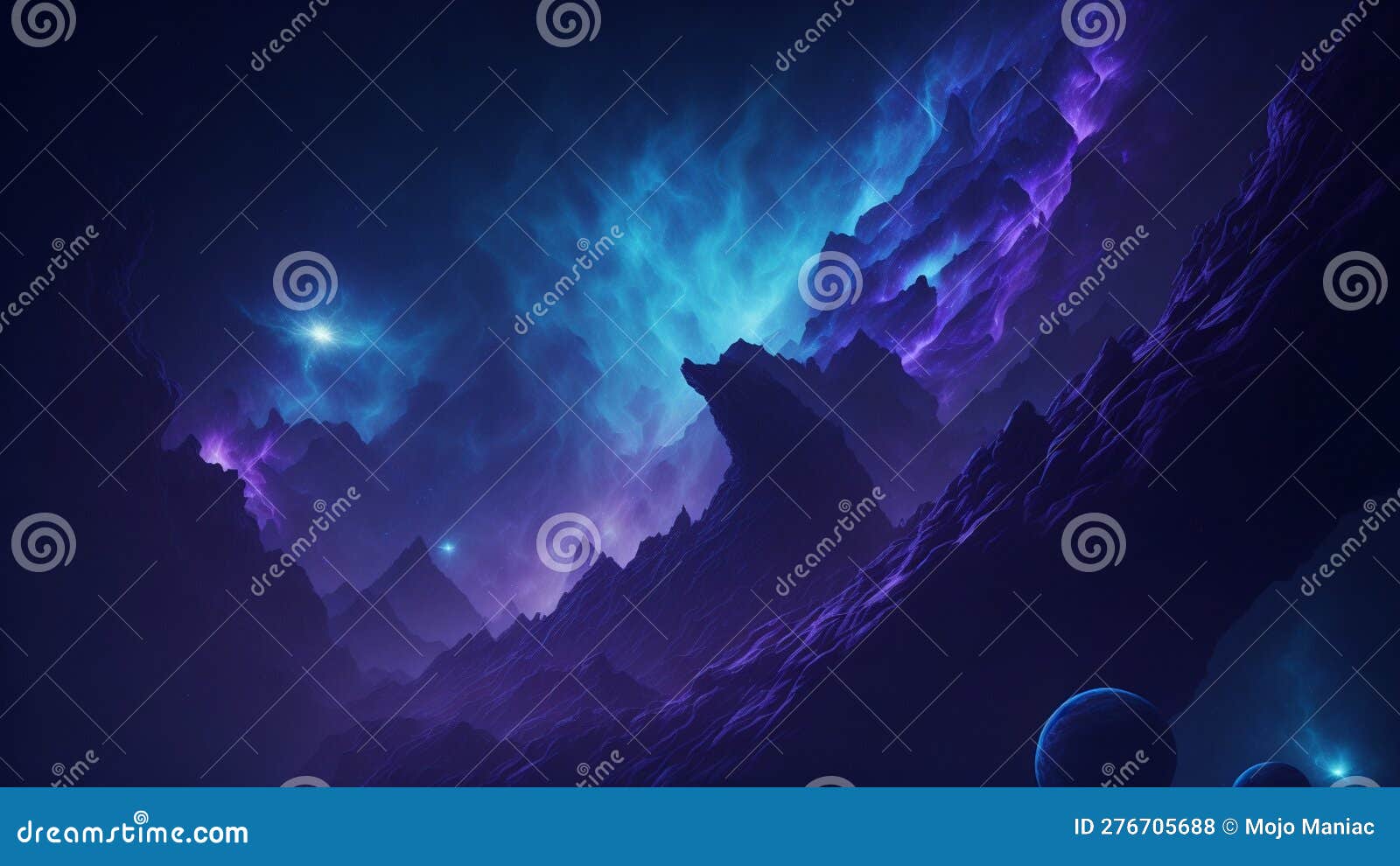Celestial Dreamscape - Generated Using AI Technology Stock Illustration ...