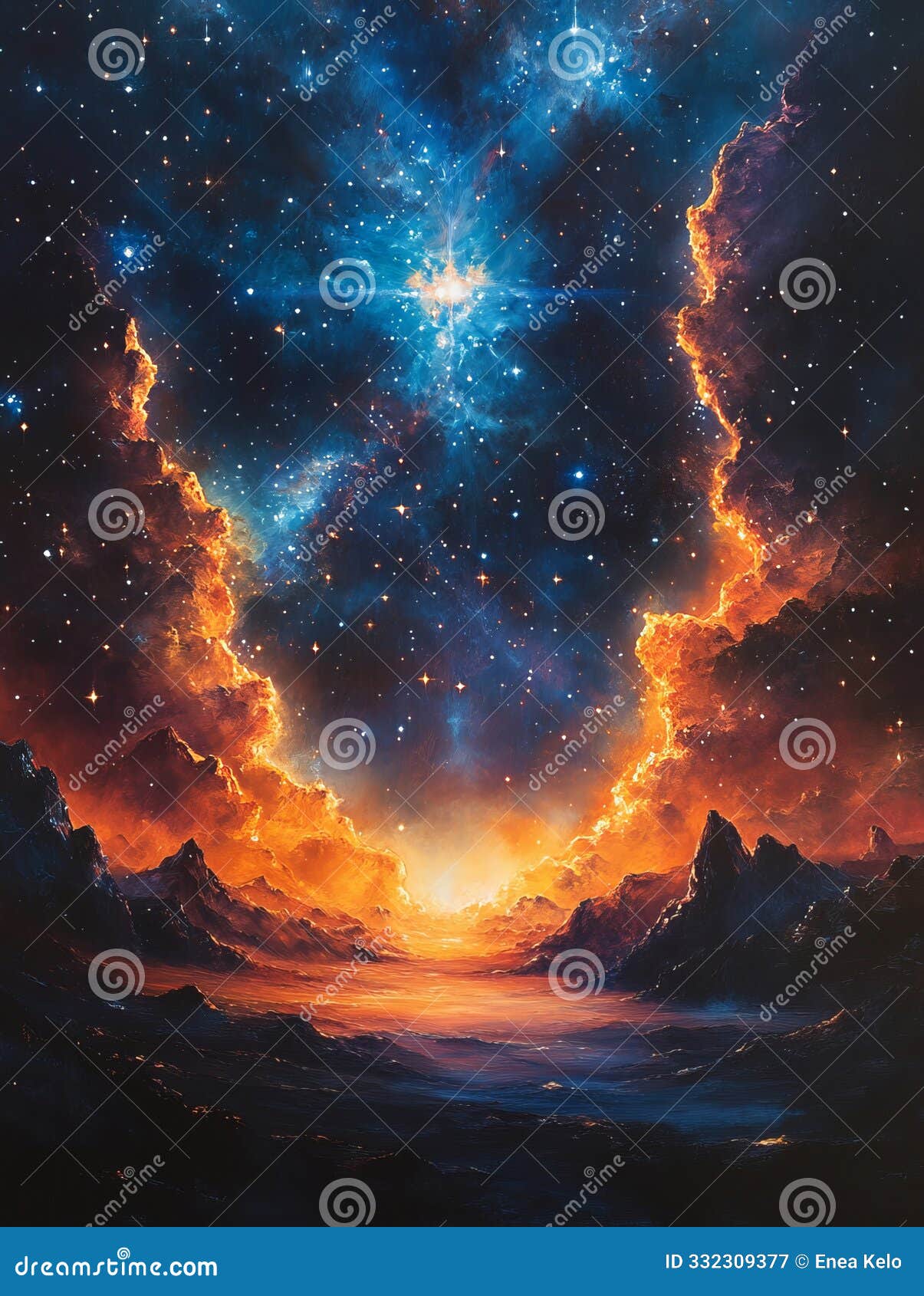 Celestial Dreamscape: the Infinite Sky Stock Illustration ...