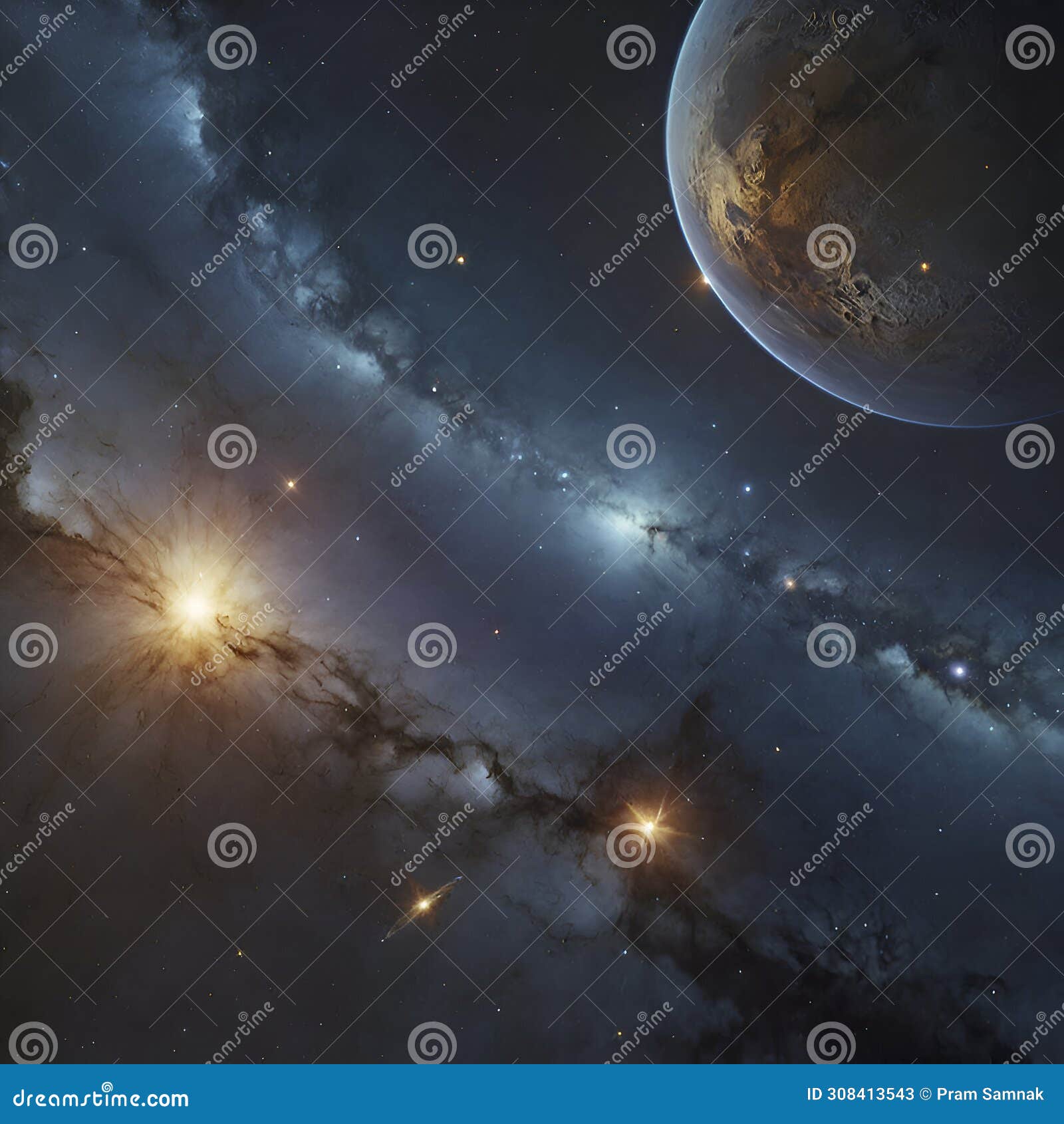 Celestial Dreamscape with Stars, Galaxies, and Nebulae. AI-Generated ...