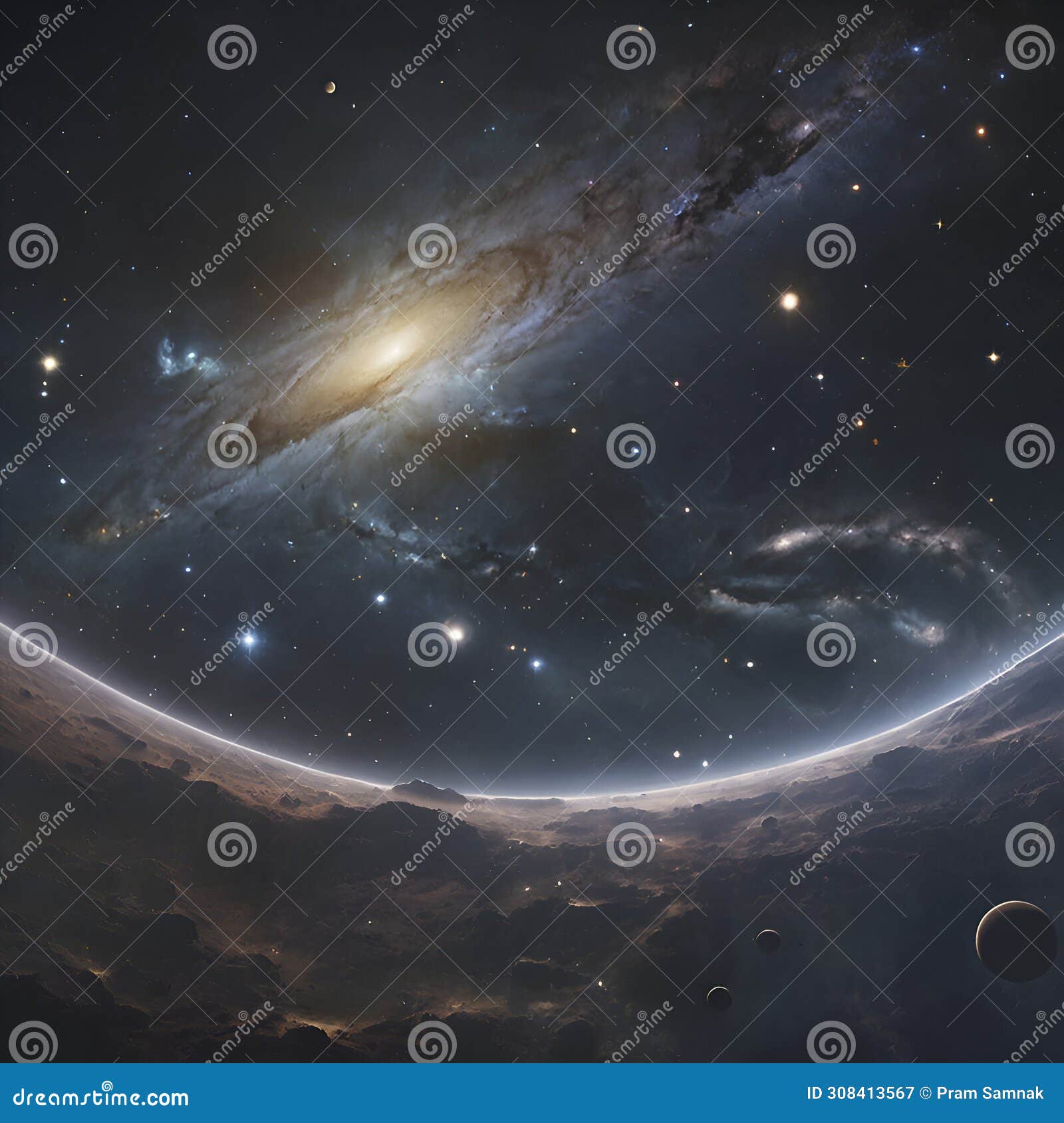 Celestial Dreamscape with Stars, Galaxies, and Nebulae. AI-Generated ...