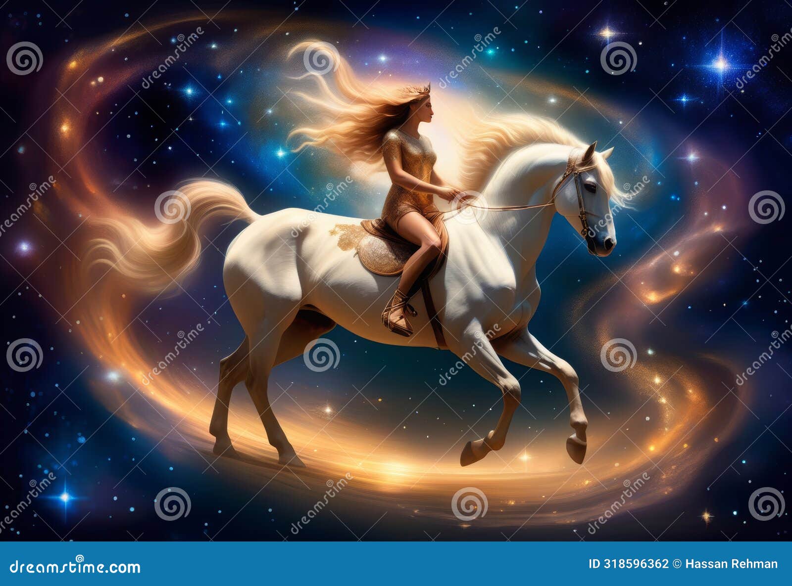 The Celestial Elegance of the Time-Warped Centaur Stock Illustration ...