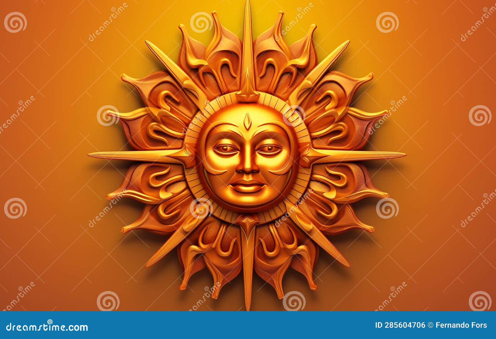 Celestial Emblem Unveiled: AI-Rendered 3D Sun Logo Stock Illustration ...