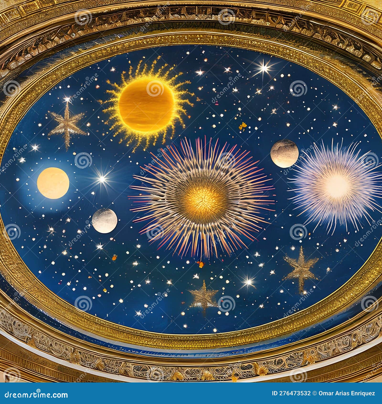 A Celestial Interpretation of the Four Seasons, with Suns and Moons ...