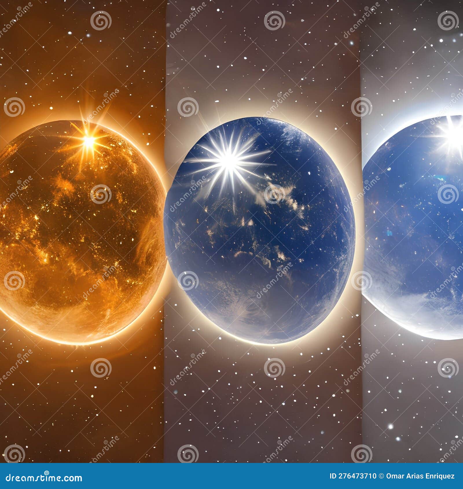 A Celestial Interpretation of the Four Seasons, with Suns and Moons ...