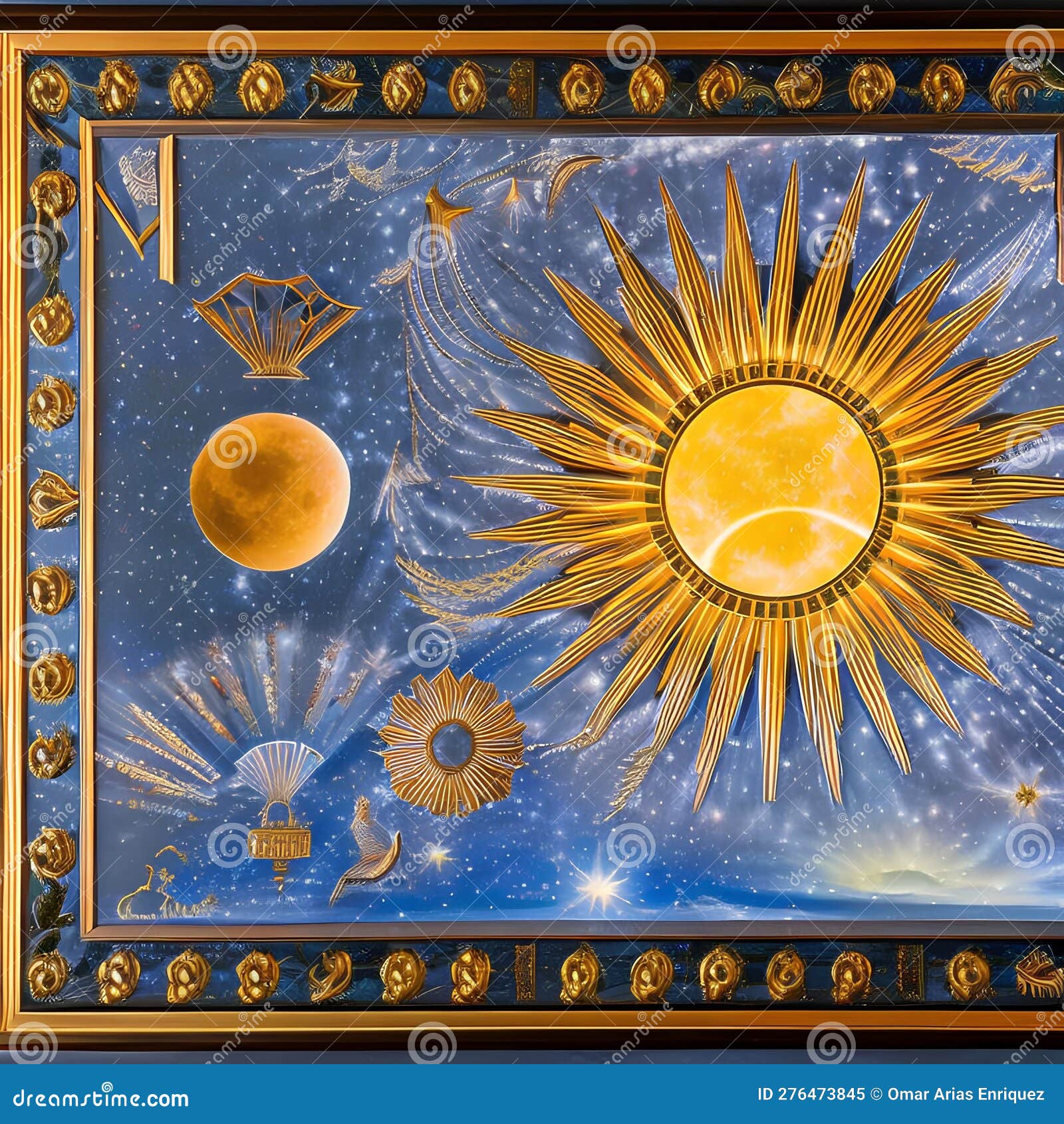 A Celestial Interpretation of the Four Seasons, with Suns and Moons ...