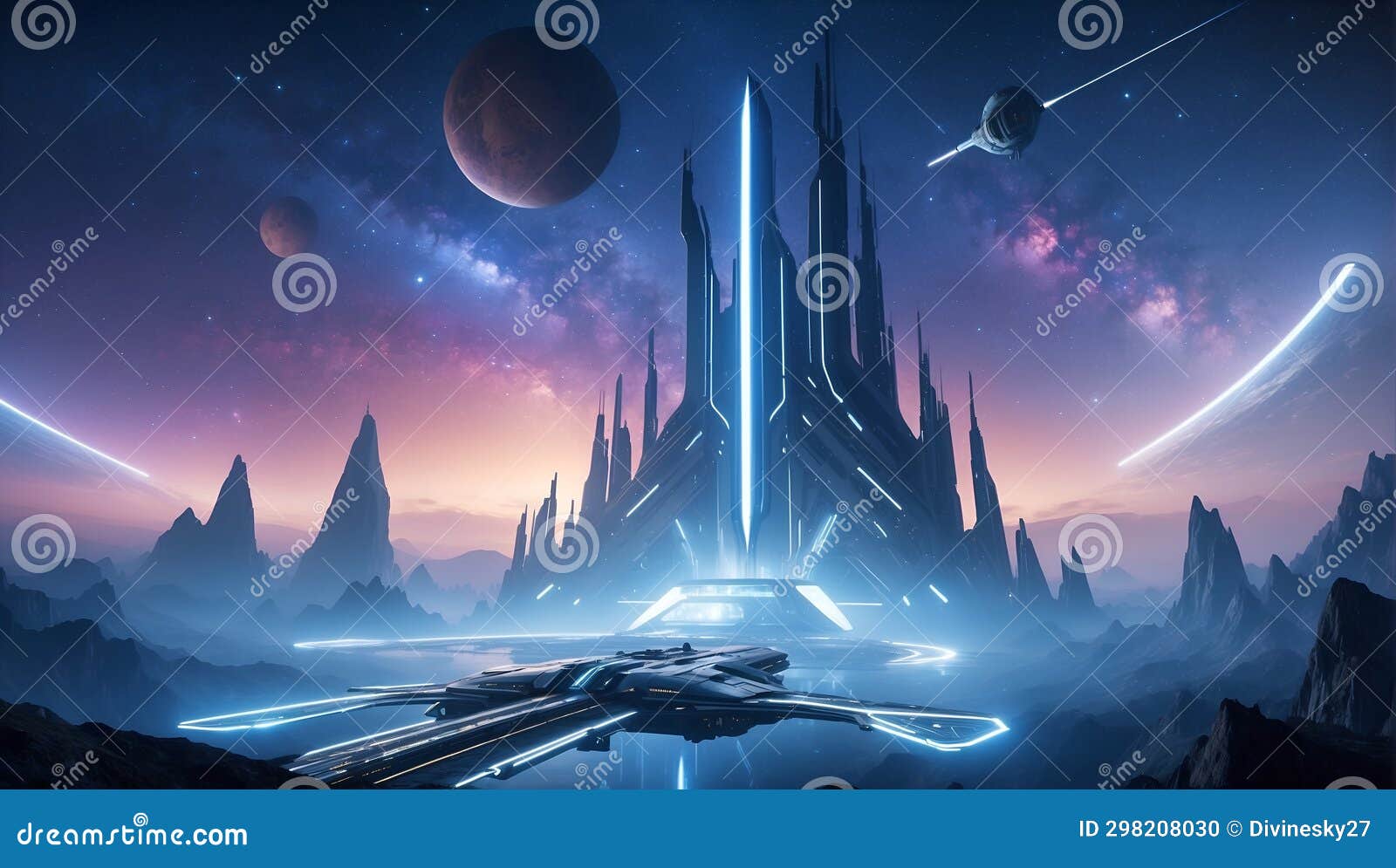 Celestial Junction: Intergalactic Marvel. Ai Generated Stock ...